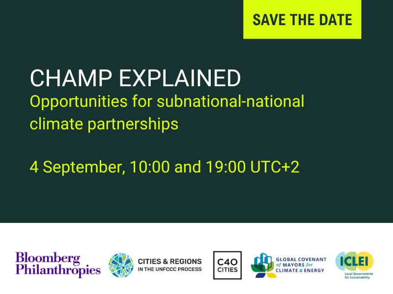 CHAMP EXPLAINED: Opportunities for Subnational-National Climate ...